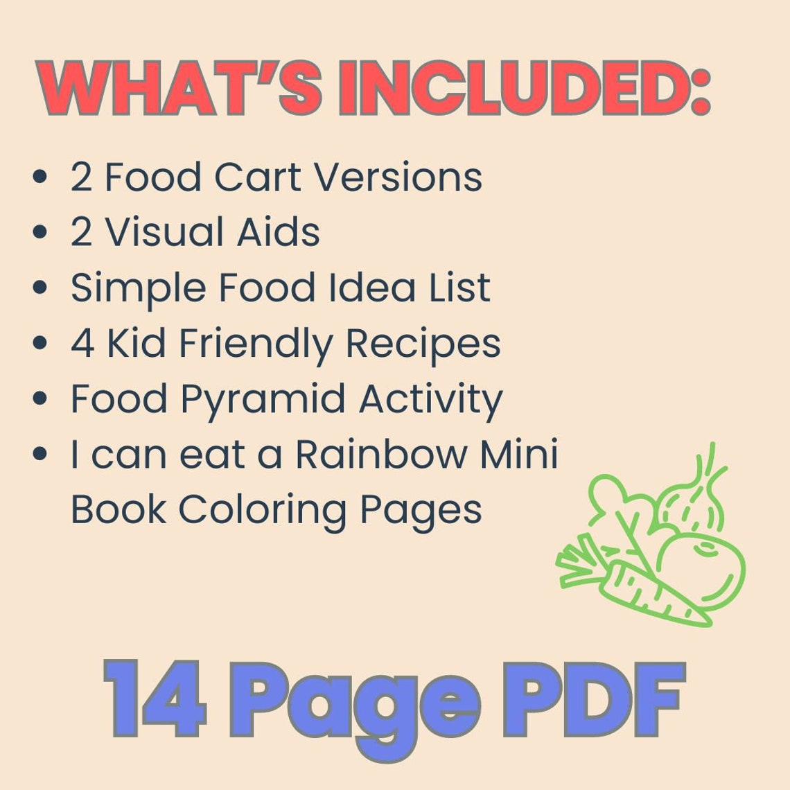 Printable Kids Food Chart Check List Children's Nutrition Tracker Daily ...