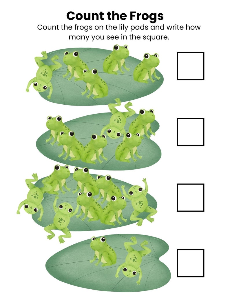 Frog Preschool Activity Sheets Frog Theme F is for Frog Activities ...