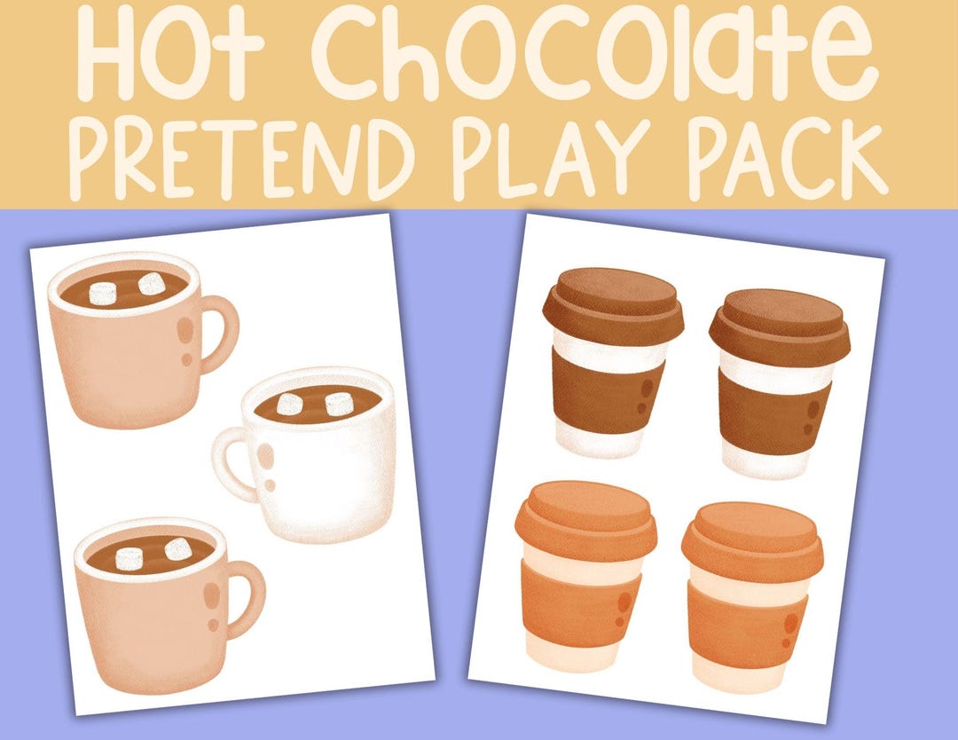Hot Cocoa Stand Pretend Play Printable Set Hot Chocolate - Etsy