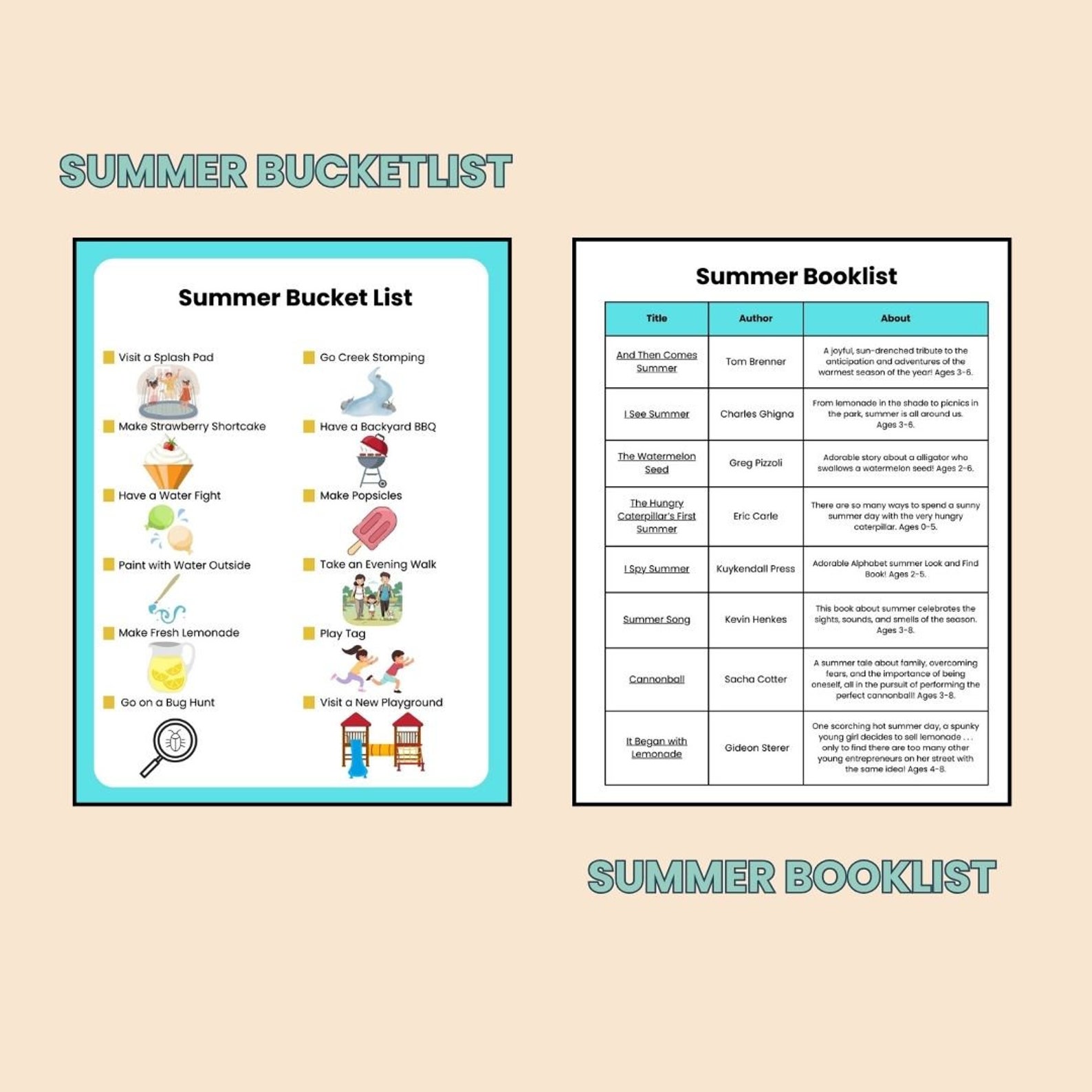 Summer Preschool Worksheet Bundle Pre K Kindergarten Activity Pack ...