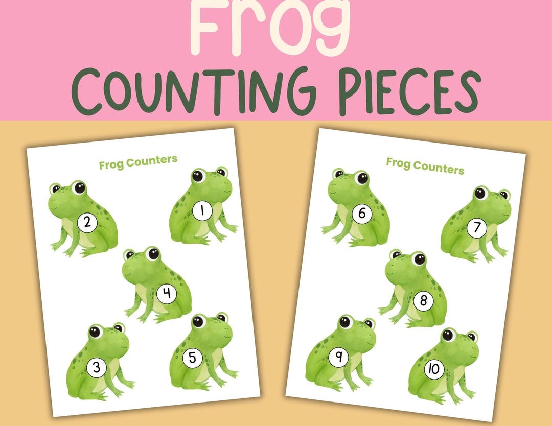 Frog Counting Pieces Math Manipulatives 1-30 (printable PDF) - Etsy