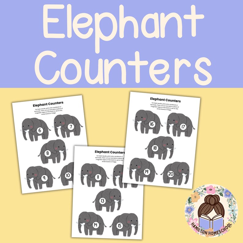 Elephant Preschool Learning Pack: Letter E Week Lesson Plan (PDF ...
