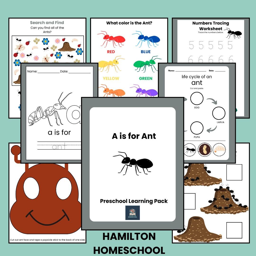 A Preschool Activity Pack A is for Ant Learning Bundle Preschool ...