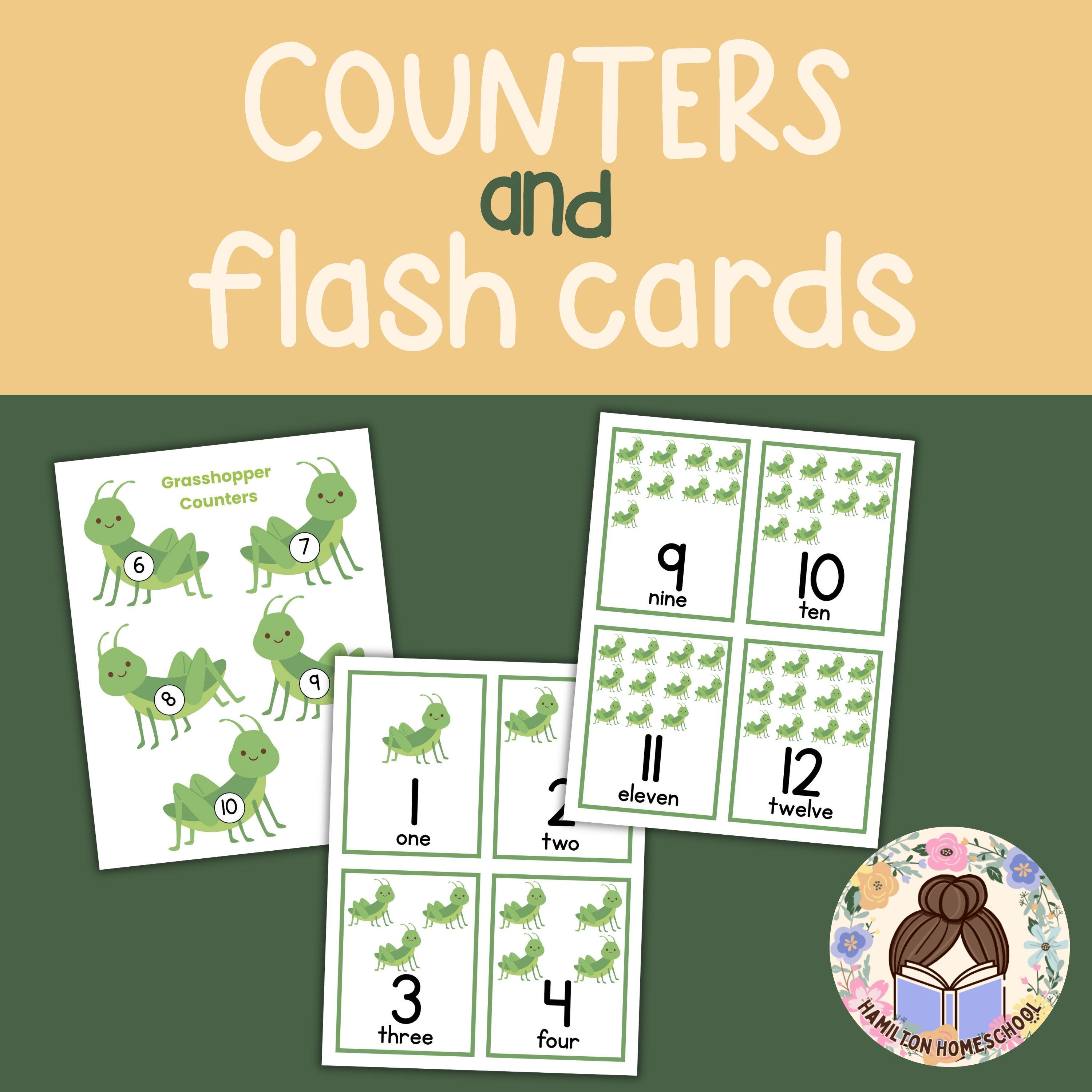 Grasshopper Math Activity Bundle: Preschool Counting Games (PDF ...