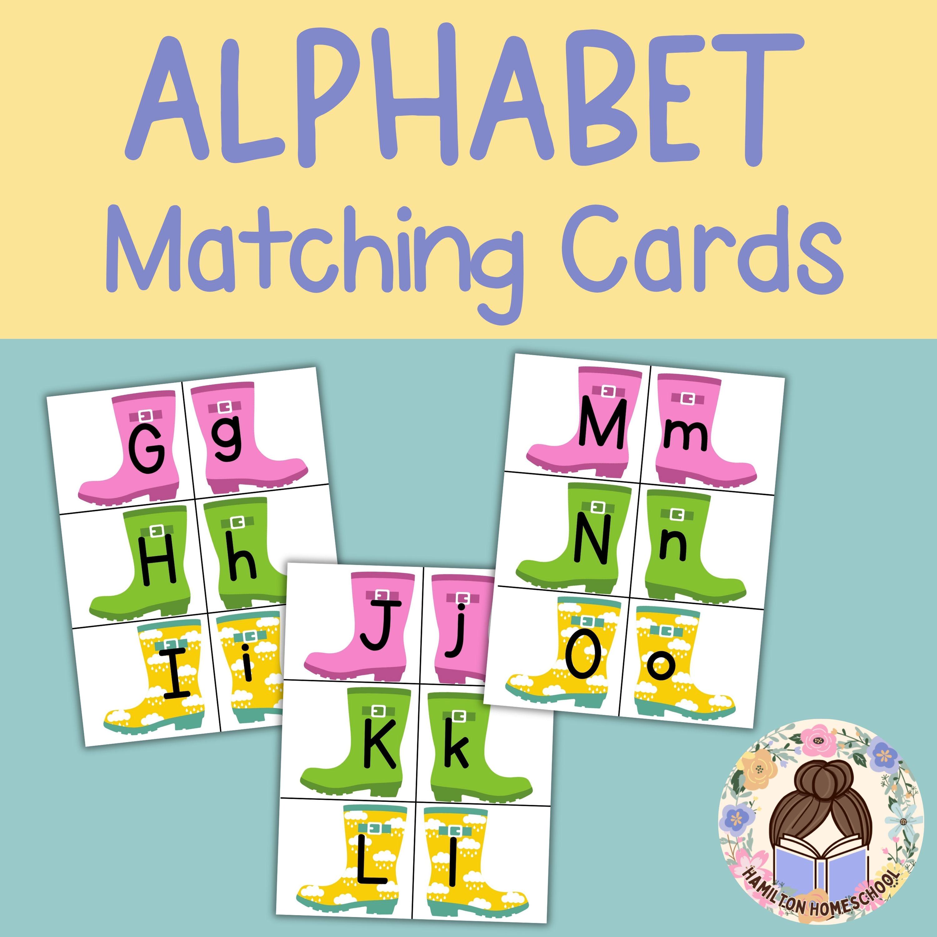 Rain Boot Alphabet Match Game: Spring Preschool Activity (digital ...