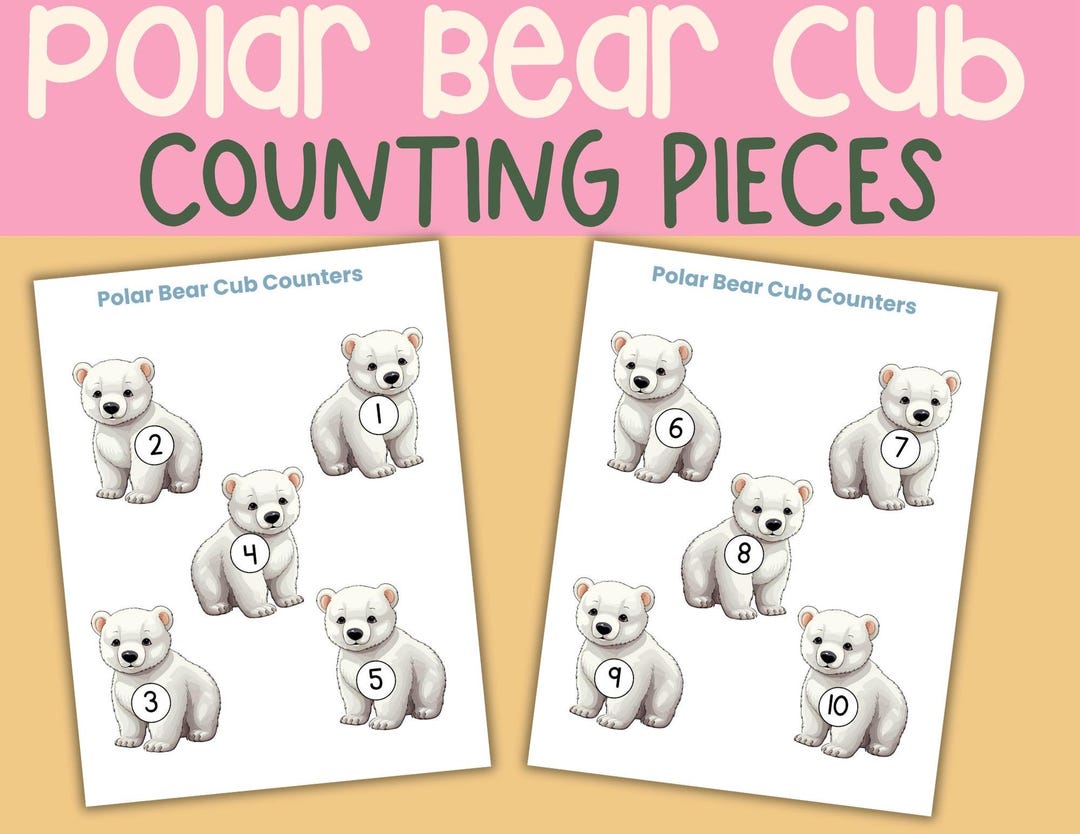Polar Bear Counting Pieces Math Manipulatives 1-30 (printable PDF) - Etsy