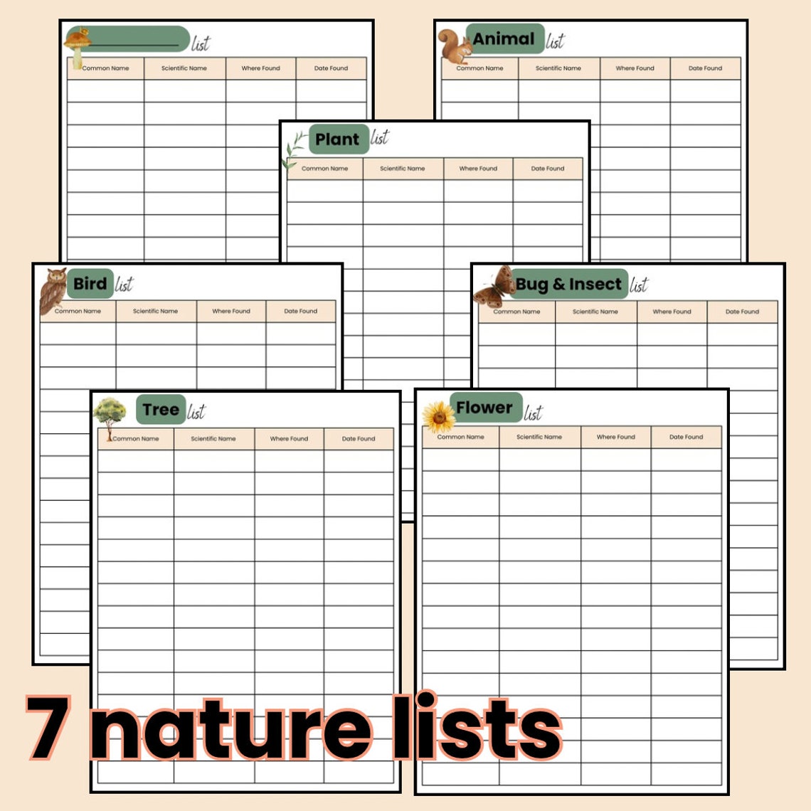 Printable Nature Journal for Kids Charlotte Mason Inspired Homeschool ...