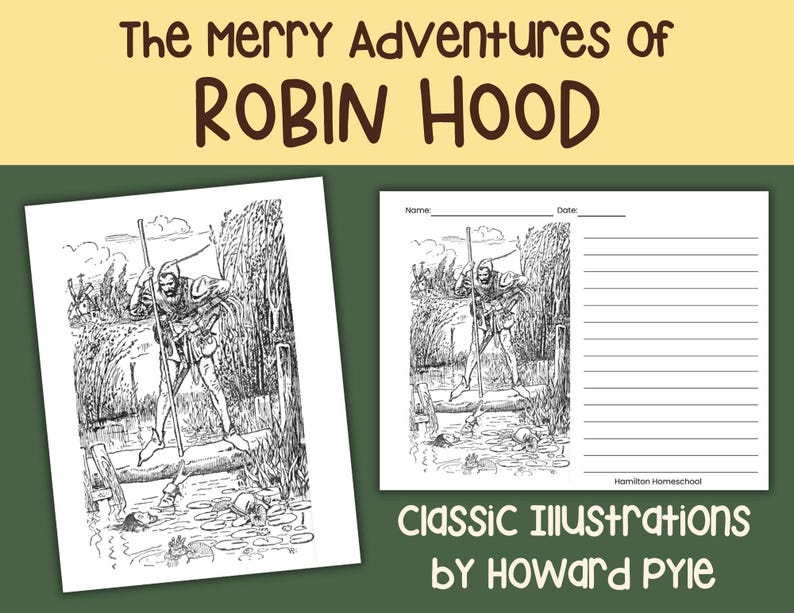 Dibujos para colorear y notas de Robin Hood: Ilustraciones de Howard ...