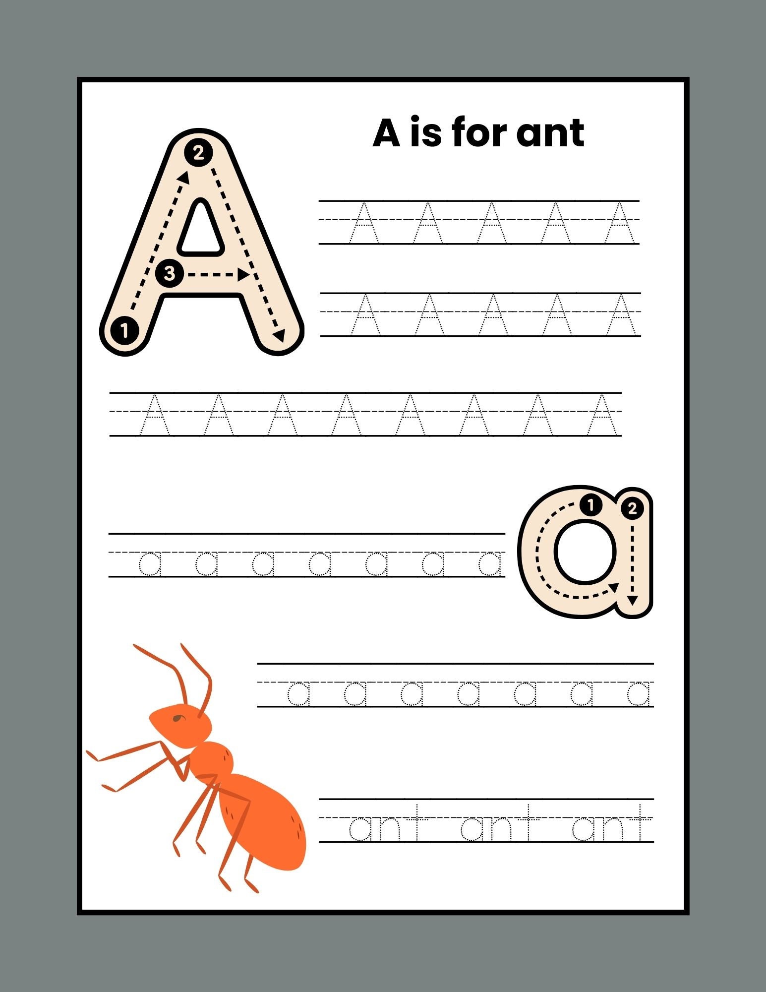 A Preschool Activity Pack A is for Ant Learning Bundle Preschool ...