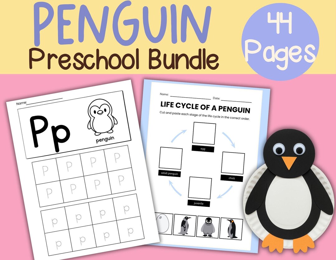 Penguin Preschool Activities: Letter P Week Curriculum (PDF Download ...