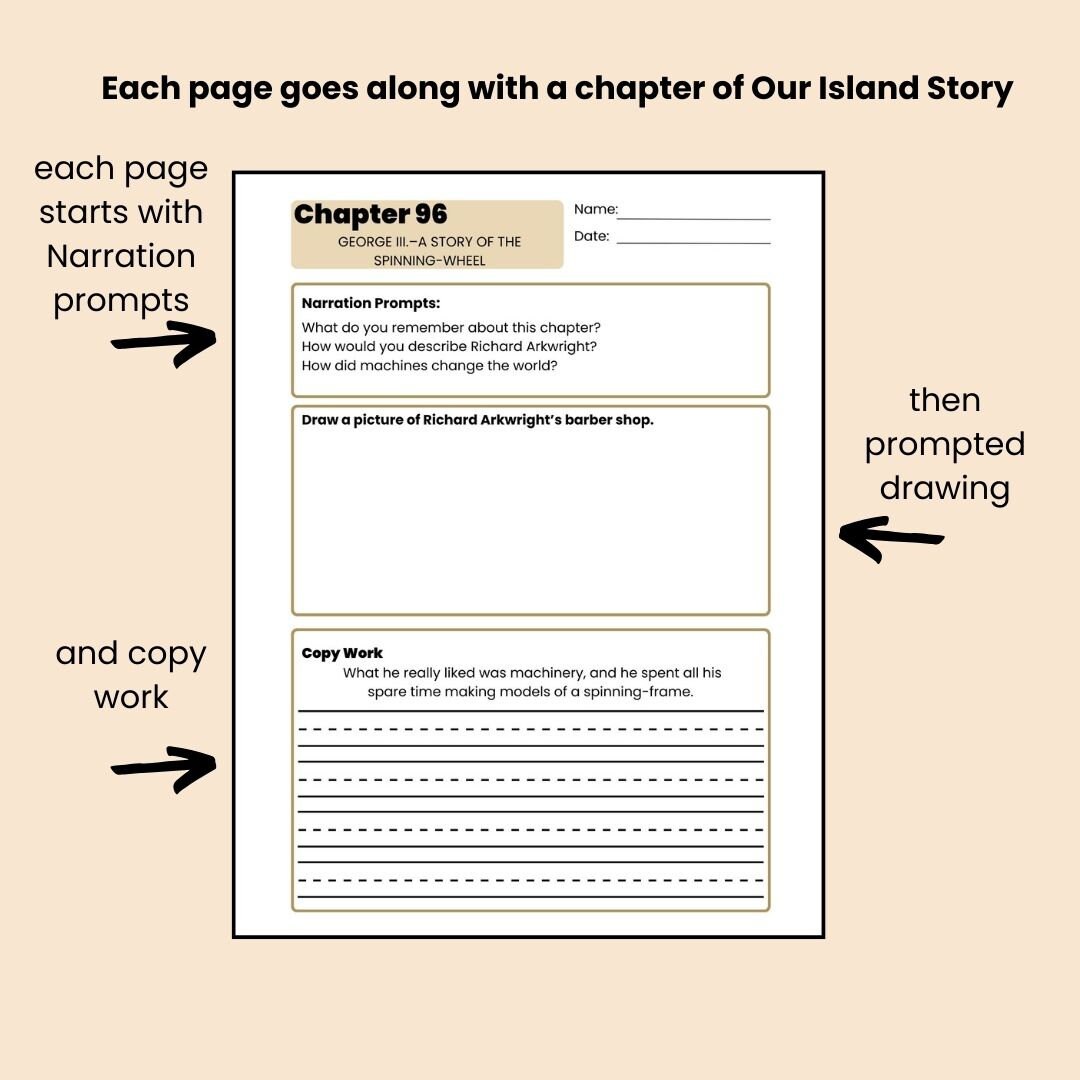Our Island Story Worksheets Chapters 95-110 an Island Story Workbook ...