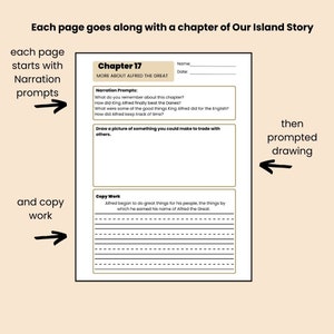 Our Island Story Worksheets Charlotte Mason Year 1 Chapters 1-21 Copy ...