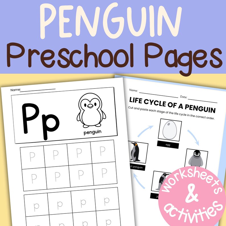 Penguin Preschool Activities: Letter P Week Curriculum (PDF Download ...