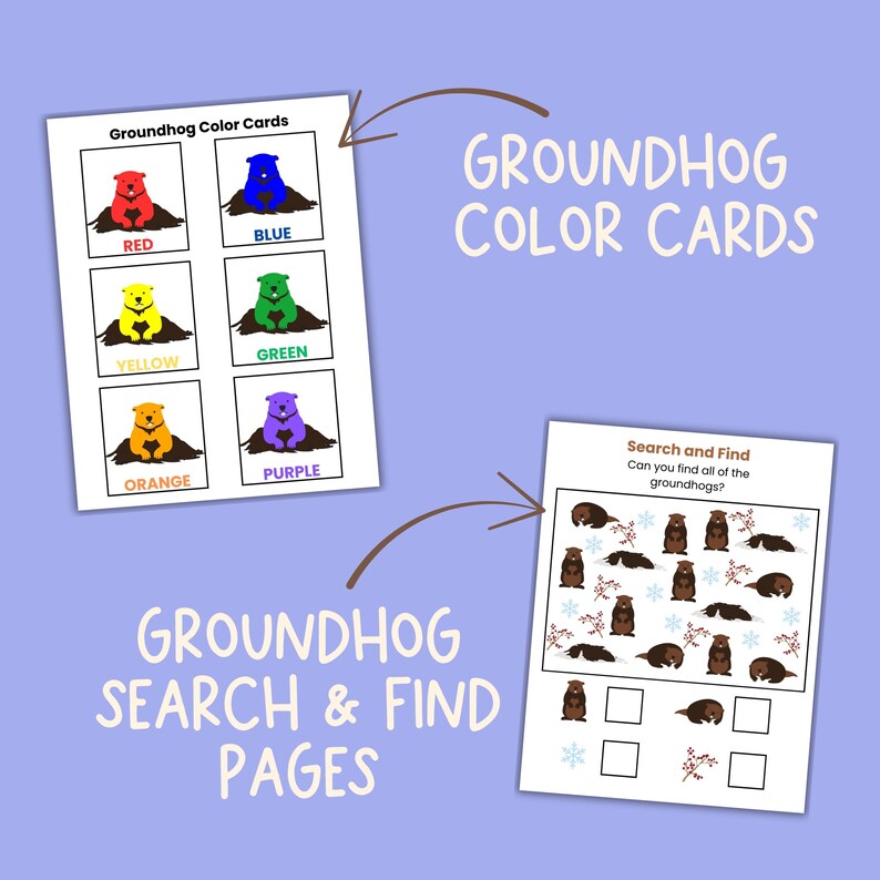 Groundhog Preschool Activity Bundle Worksheets Kindergarten Workbook ...