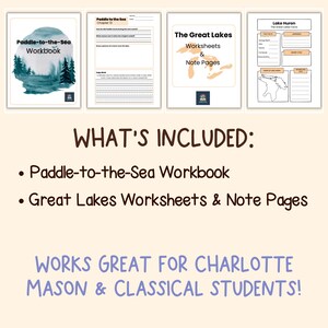 Paddle to the Sea Great Lakes Bundle Paddle Workbook and Great Lakes ...