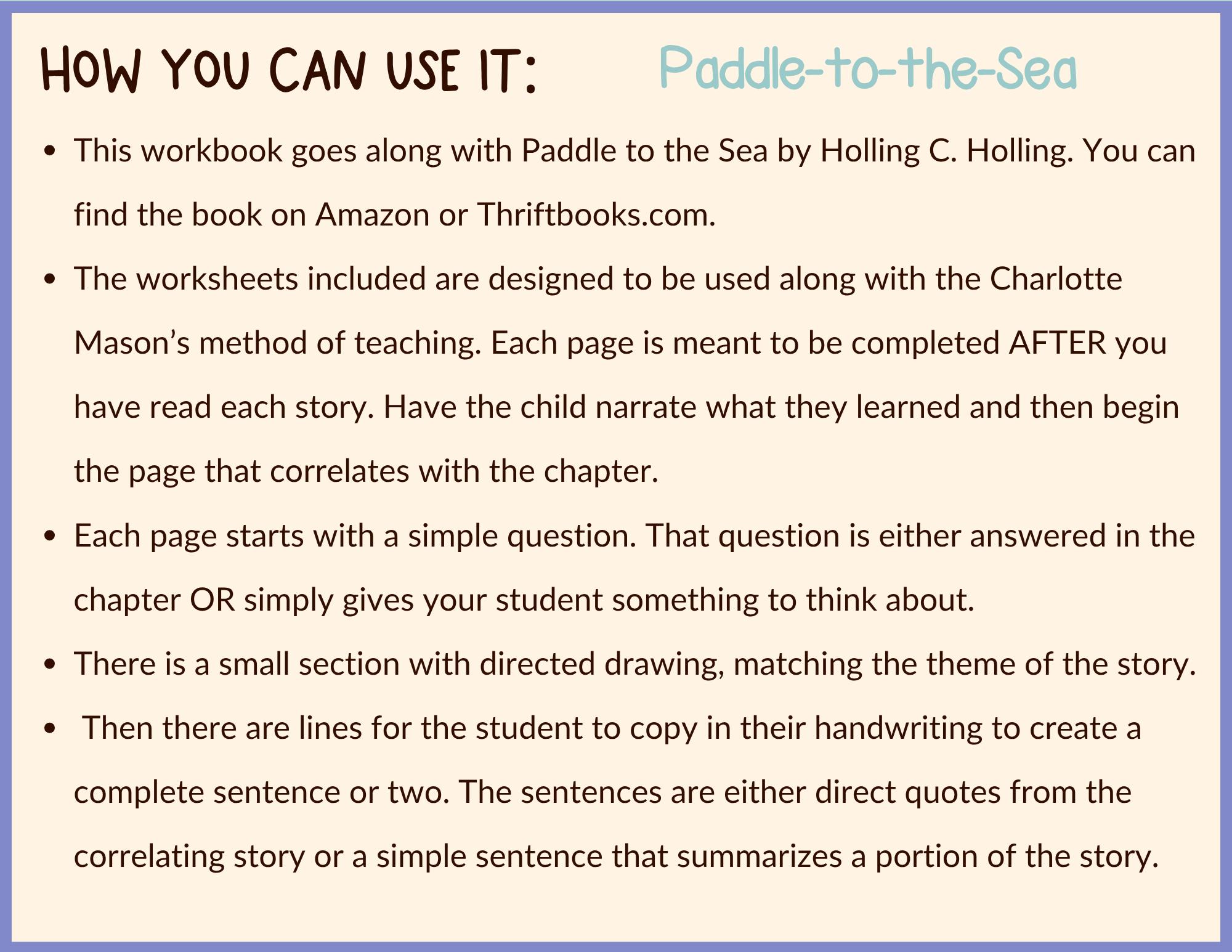 Paddle to the Sea Great Lakes Bundle Paddle Workbook and Great Lakes ...