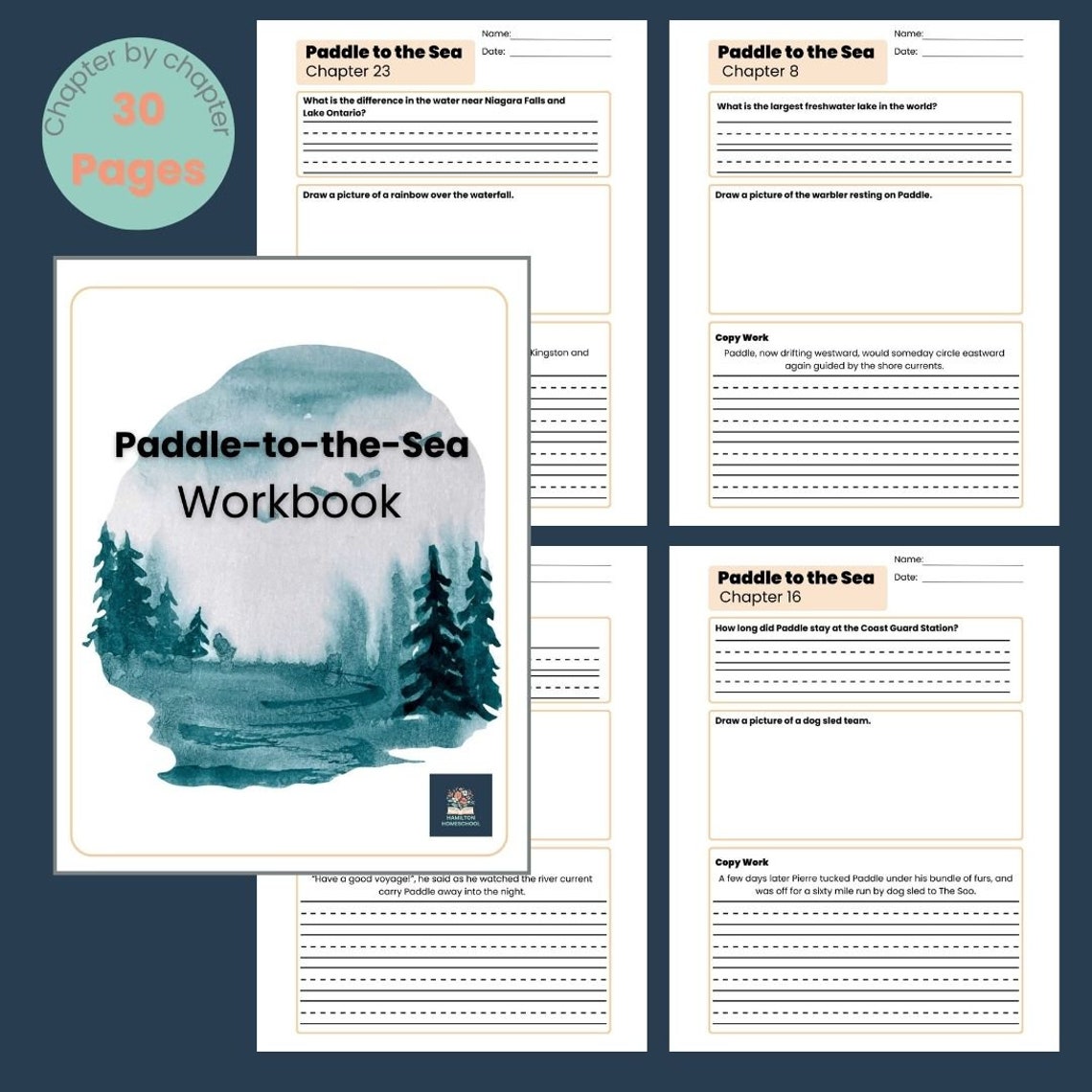 Paddle to the Sea Great Lakes Bundle Paddle Workbook and Great Lakes ...