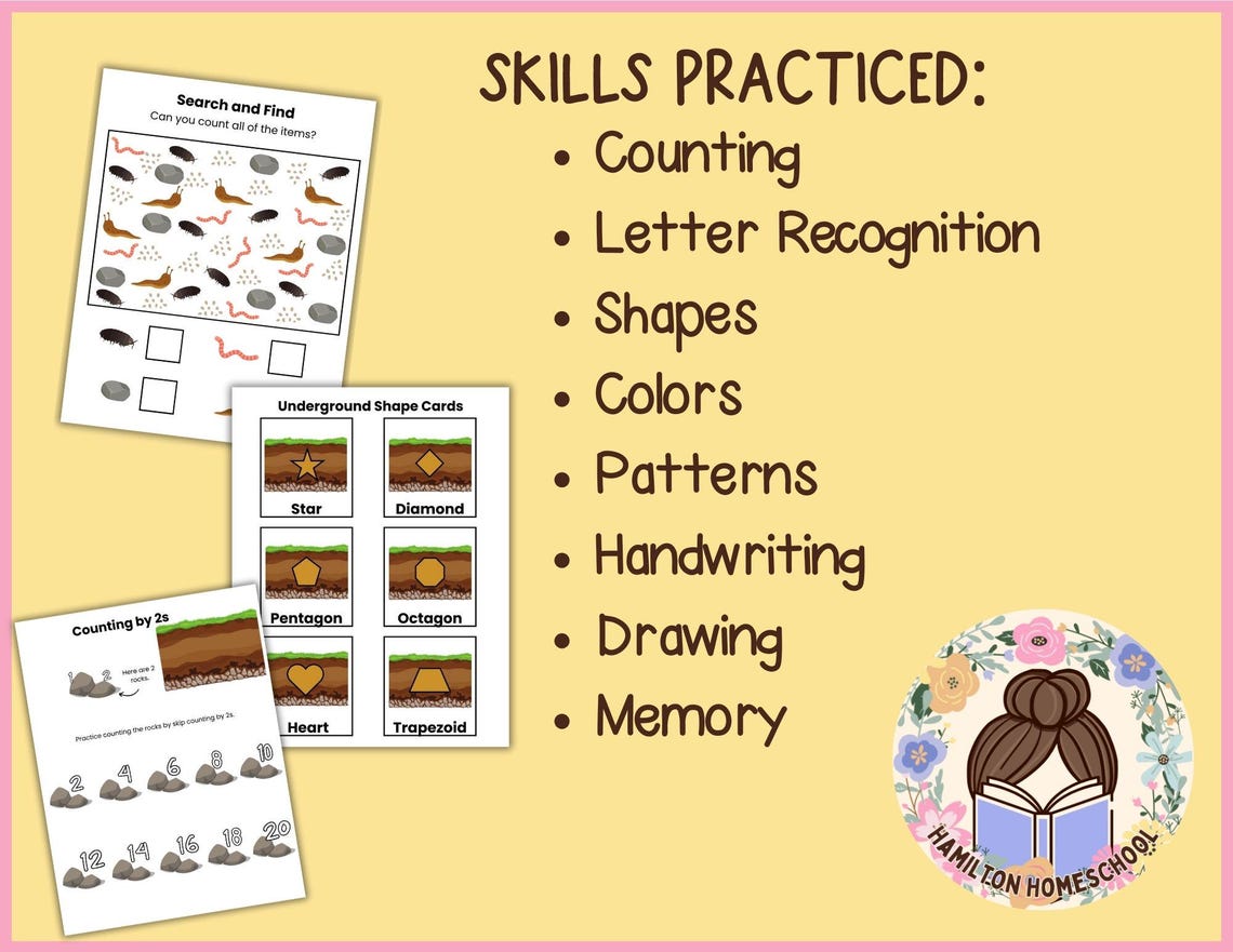 Underground Preschool Activity Sheets Letter U Week Kindergarten Pre-k ...