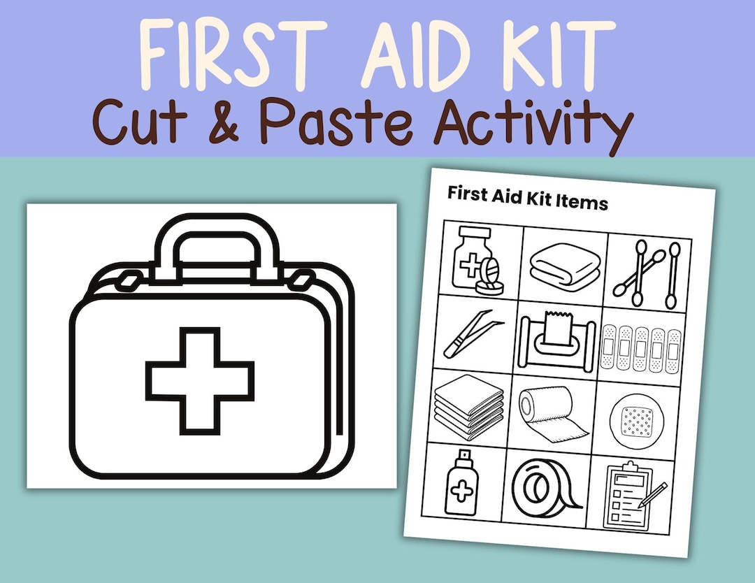 First Aid Kit Activity: Color-in File Folder (6 Page PDF) - Etsy