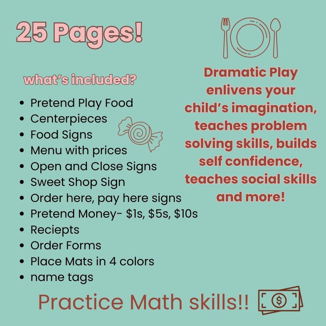 Dramatic Play Sweet Shop Pretend Play Cafe Donut Shop Cookies Sweets ...