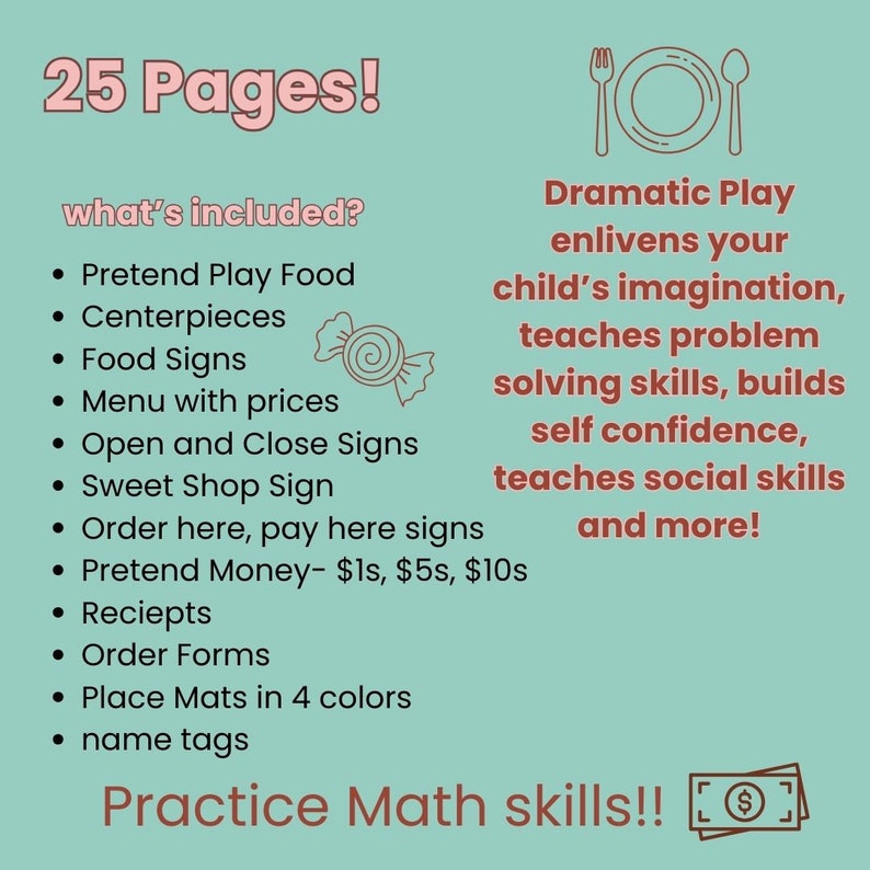 Dramatic Play Sweet Shop Pretend Play Cafe Donut Shop Cookies Sweets ...