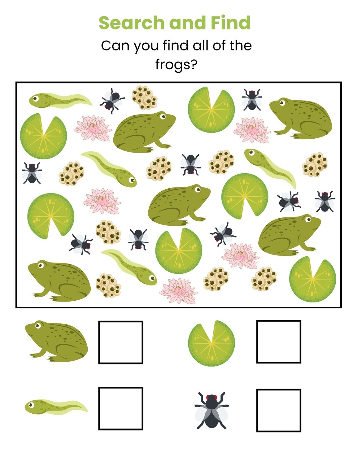 Frog Preschool Activity Sheets Frog Theme F is for Frog Activities ...