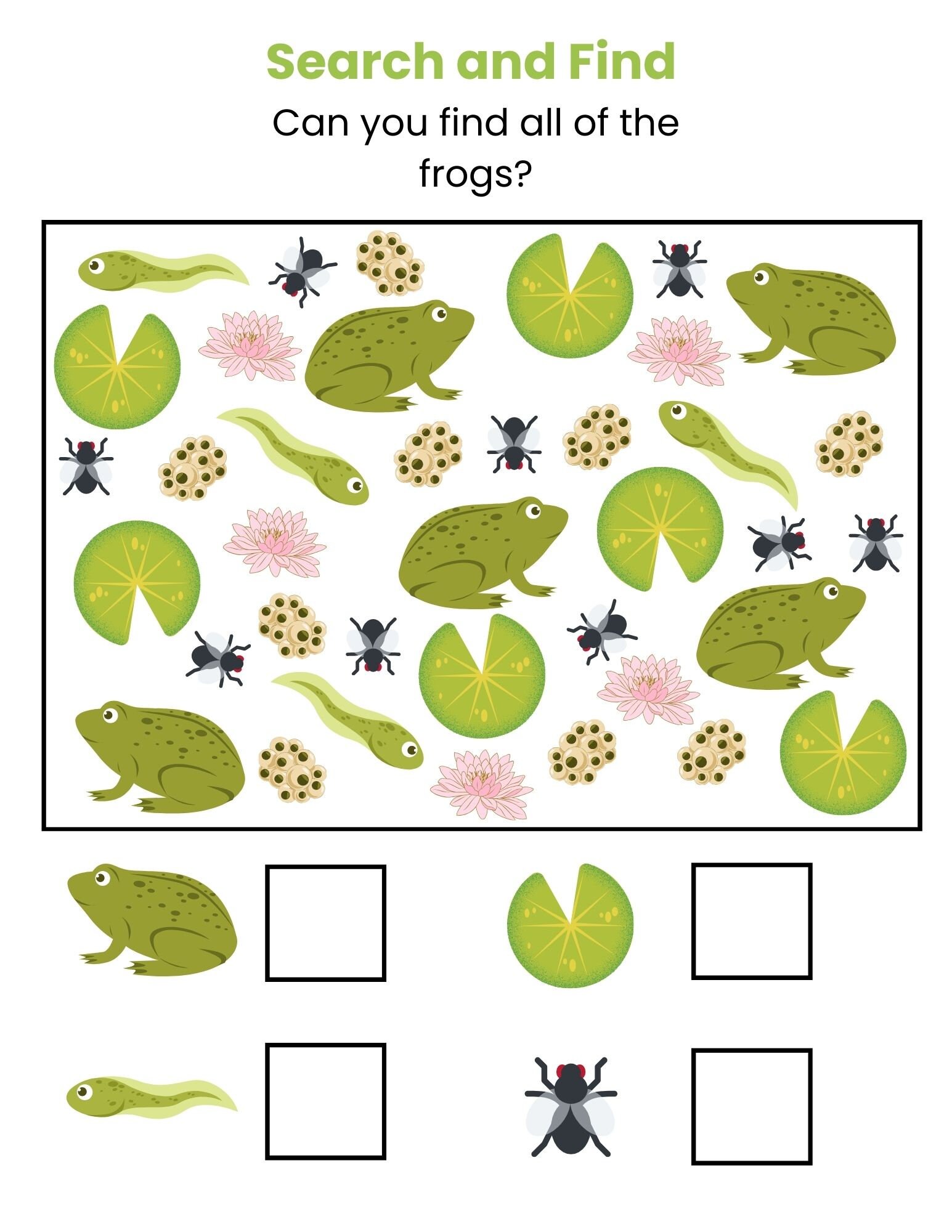 Frog Preschool Activity Sheets Frog Theme F is for Frog Activities ...