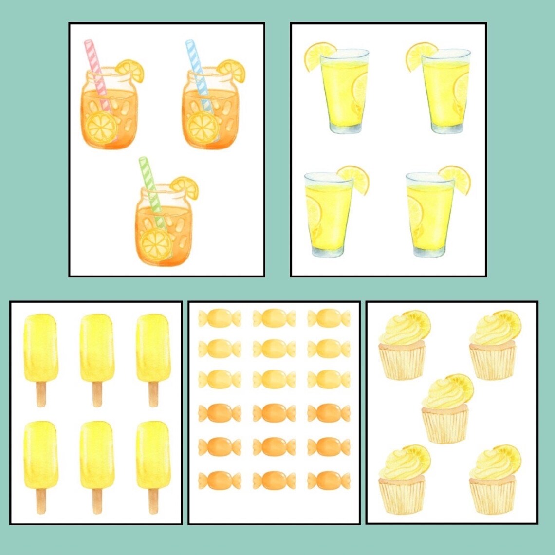 Lemonade Stand Dramatic Play Printable Pack Lemon Theme Shop Pretend ...