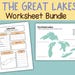 Great Lakes Worksheets and Note Pages North American Great Lakes ...