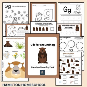 Groundhog Preschool Activity Bundle Worksheets Kindergarten Workbook ...