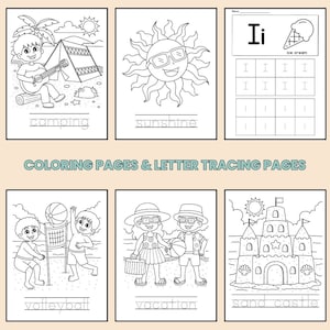 Summer Preschool Worksheet Bundle Pre K Kindergarten Activity Pack ...