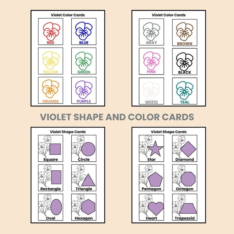 Violet Preschool Activity Sheets Bundle V is for Violet Letter Week ...