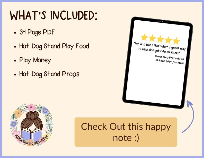 Hotdog Stand Pretend Play Printable Set - Etsy