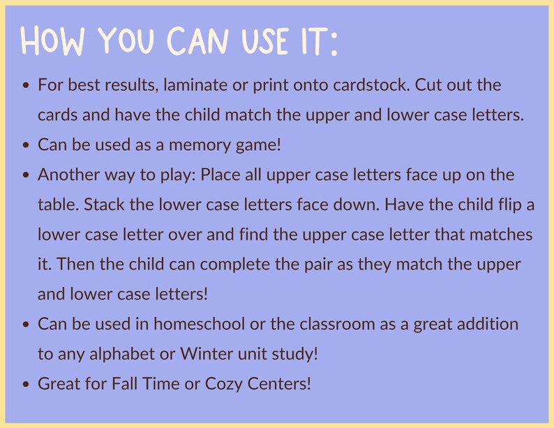 Hot Cocoa Alphabet Matching Game: ABC Learning Cards Winter Hot ...