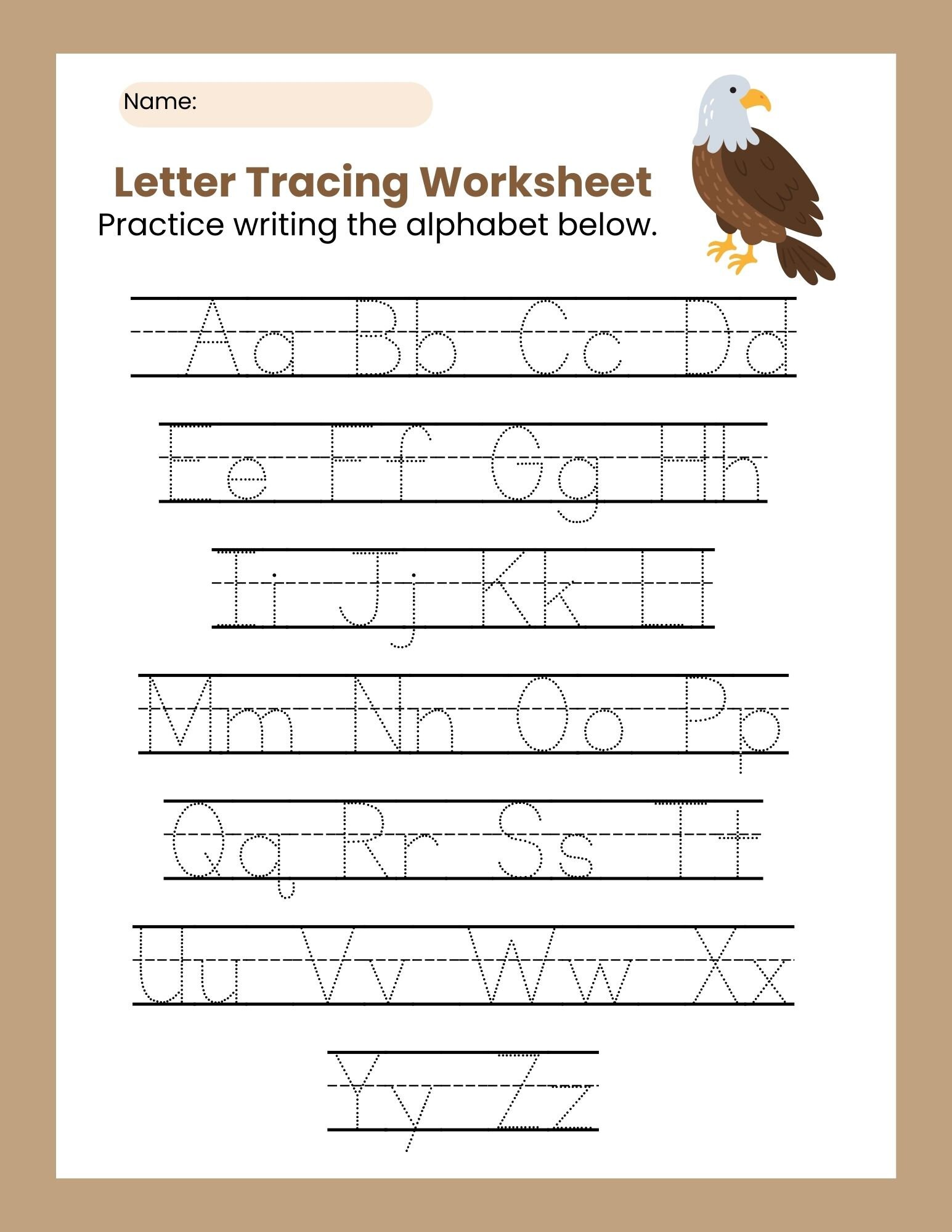 E is for Eagle Preschool Learning Pack Pre-k Homeschool Workbook ...
