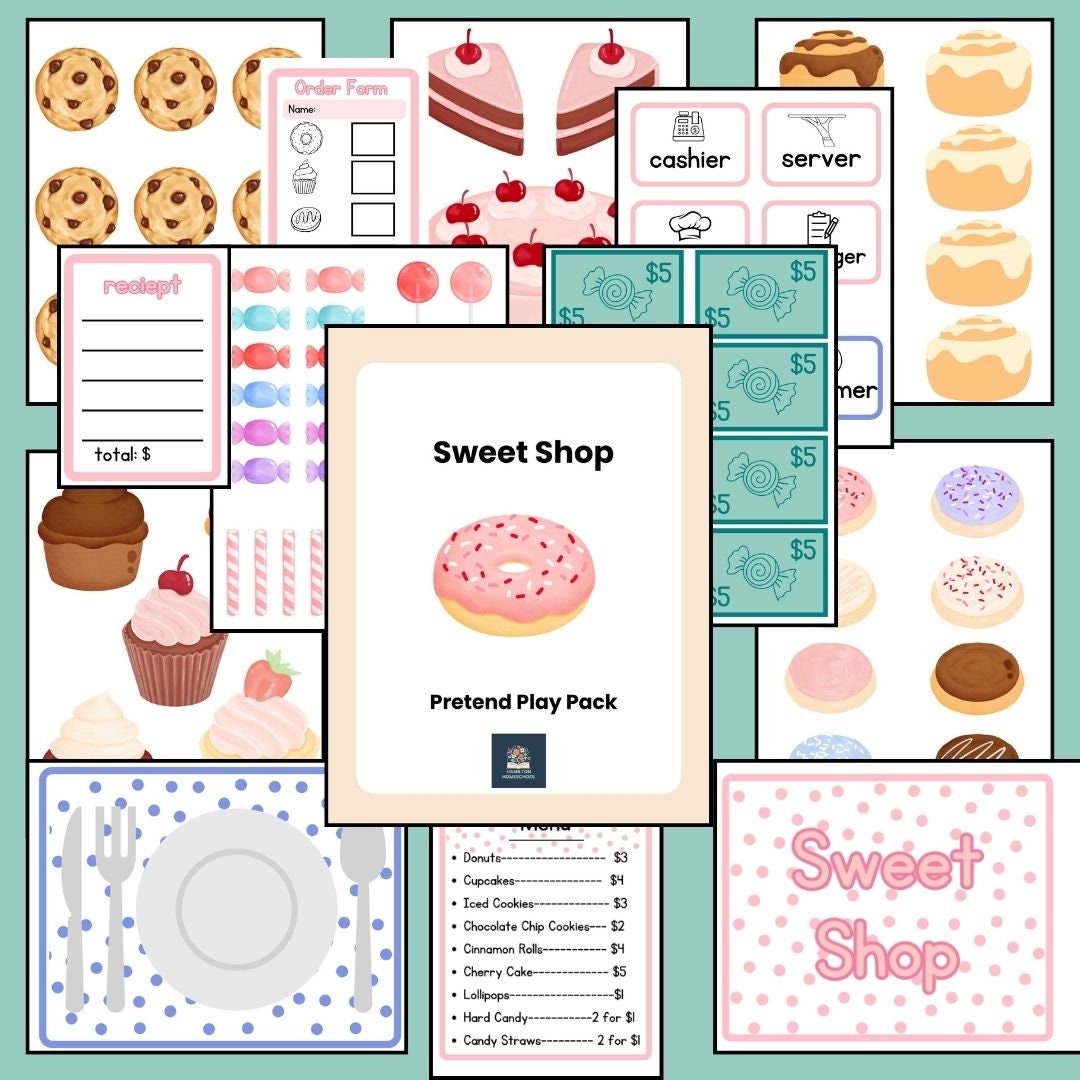 Dramatic Play Sweet Shop Pretend Play Cafe Donut Shop Cookies Sweets ...