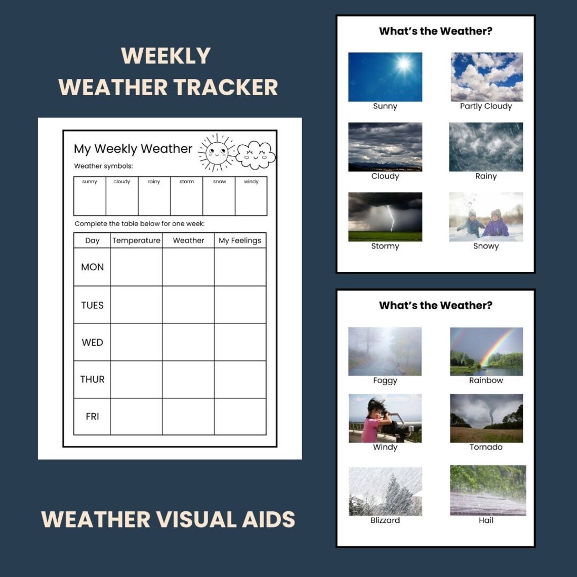 Weather Preschool Activity Sheets Bundle W is for Wind Letter W Week ...