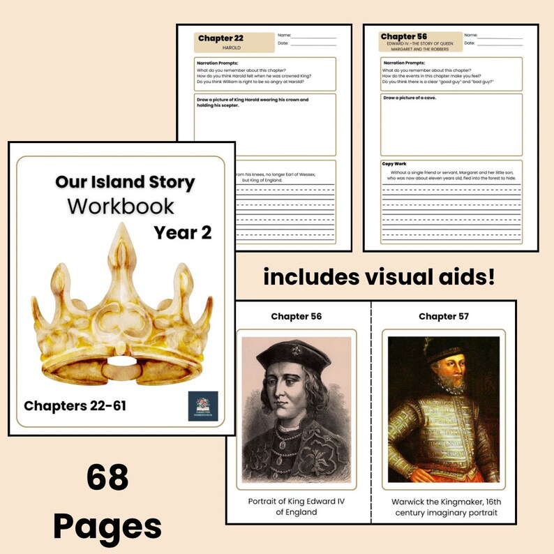 Our Island Story Workbook Charlotte Mason Year 2 an Island Story ...