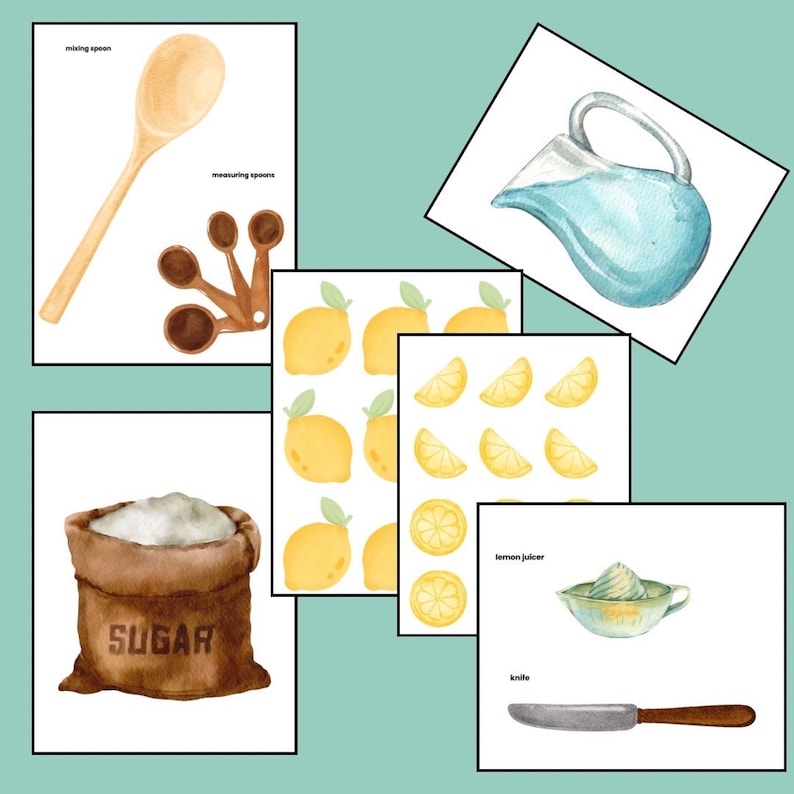 Lemonade Stand Dramatic Play Printable Pack Lemon Theme Shop Pretend ...