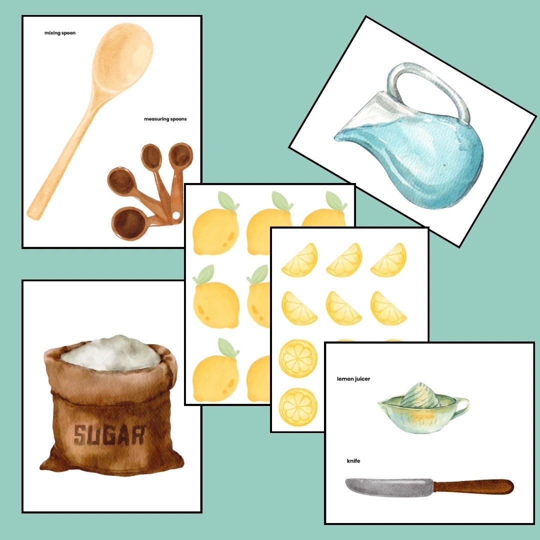 Lemonade Stand Dramatic Play Printable Pack Lemon Theme Shop Pretend ...