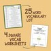 Robin Hood Vocabulary Worksheets: Flash Cards, Word Search (PDF ...