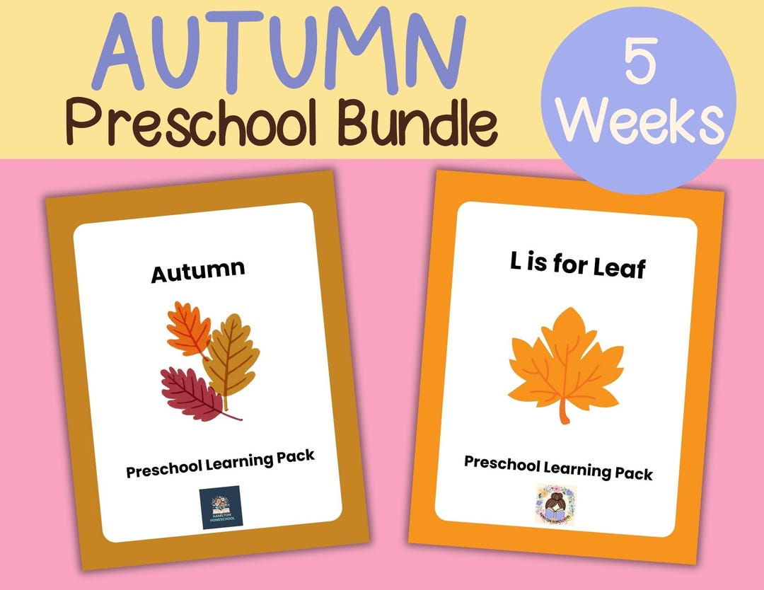 Autumn Preschool Learning Pack Bundle Autumn, Apple, Acorn, Pumpkin ...