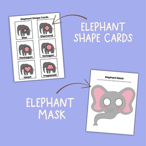 Elephant Preschool Learning Pack: Letter E Week Lesson Plan (PDF ...