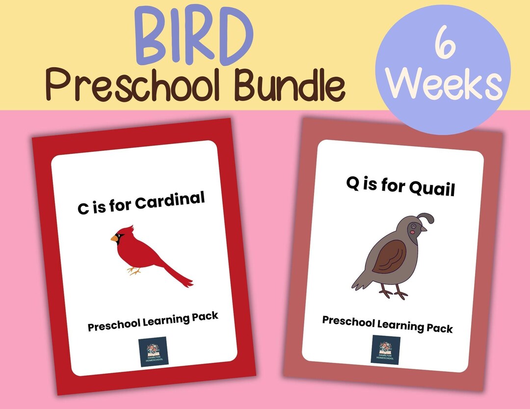 Bird Letter of the Week Preschool Bundle: Cardinal, Eagle, Owl (PDF ...