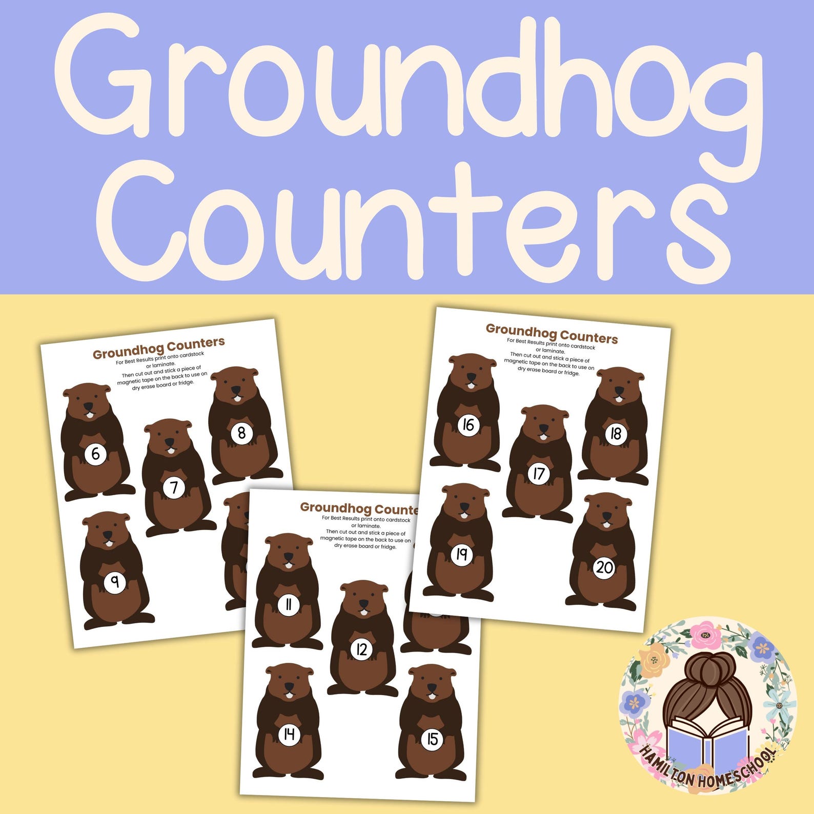 Groundhog Preschool Activity Bundle Worksheets Kindergarten Workbook ...