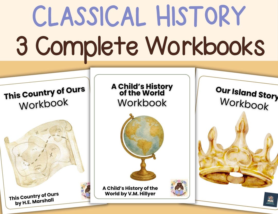 Classical History Workbook Bundle: Narration, Copywork, Visual Aids ...