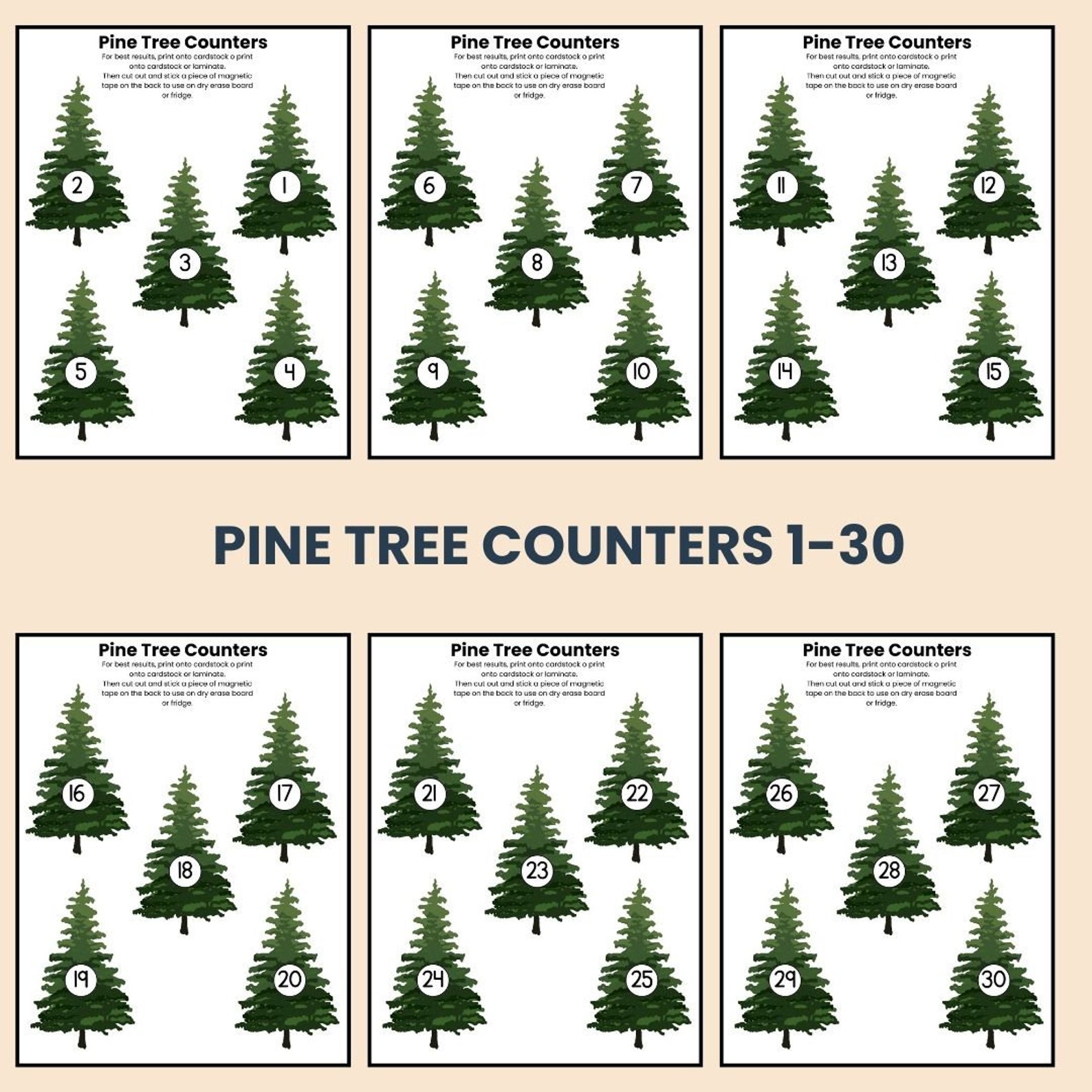 Pine Tree Preschool Activity Sheet Bundle P is for Pine Alphabet Number ...