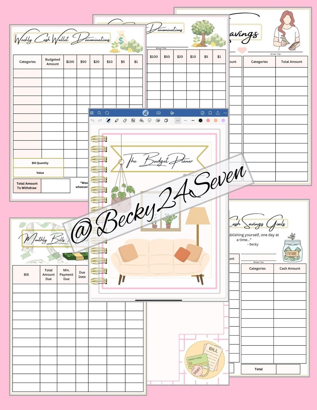 The Budget Planner Christian Bible Verse Version cash Envelope Tracker ...