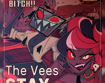 Vox Half Hazbin Hotel Matte Vertical Posters - Etsy