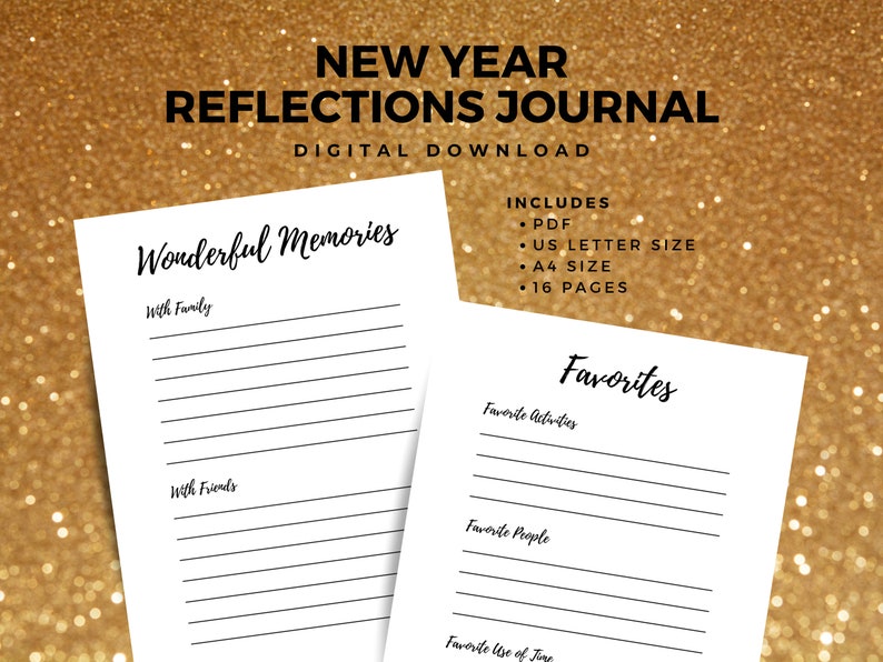 Year in Review, End of Year Reflections, New Year Goals, Bucket List ...